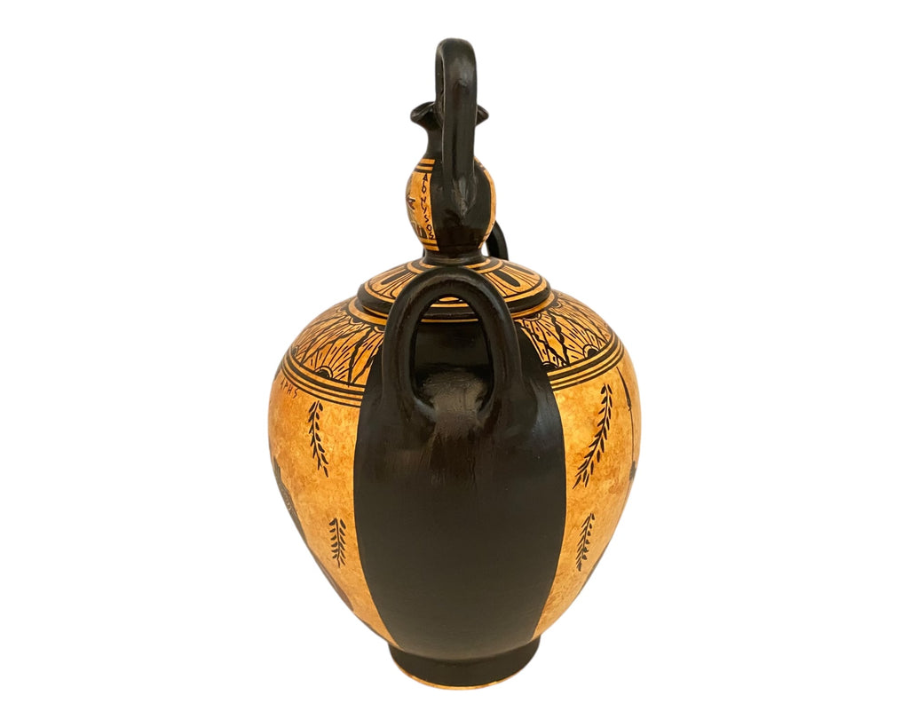 Artisan-Crafted Black-figure Amphora 20cm – Go Ares with Aphrodite ...