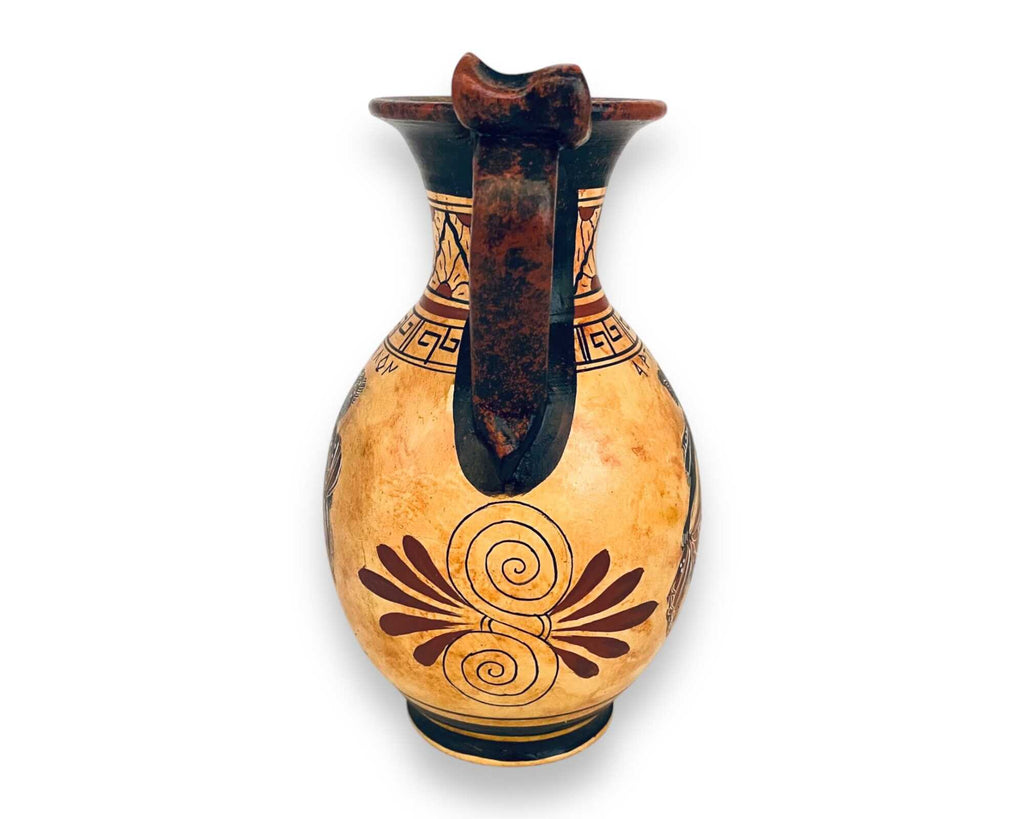 Greek vase 17cm Black figure Pottery ,God Apollo and Goddess Artemis ...
